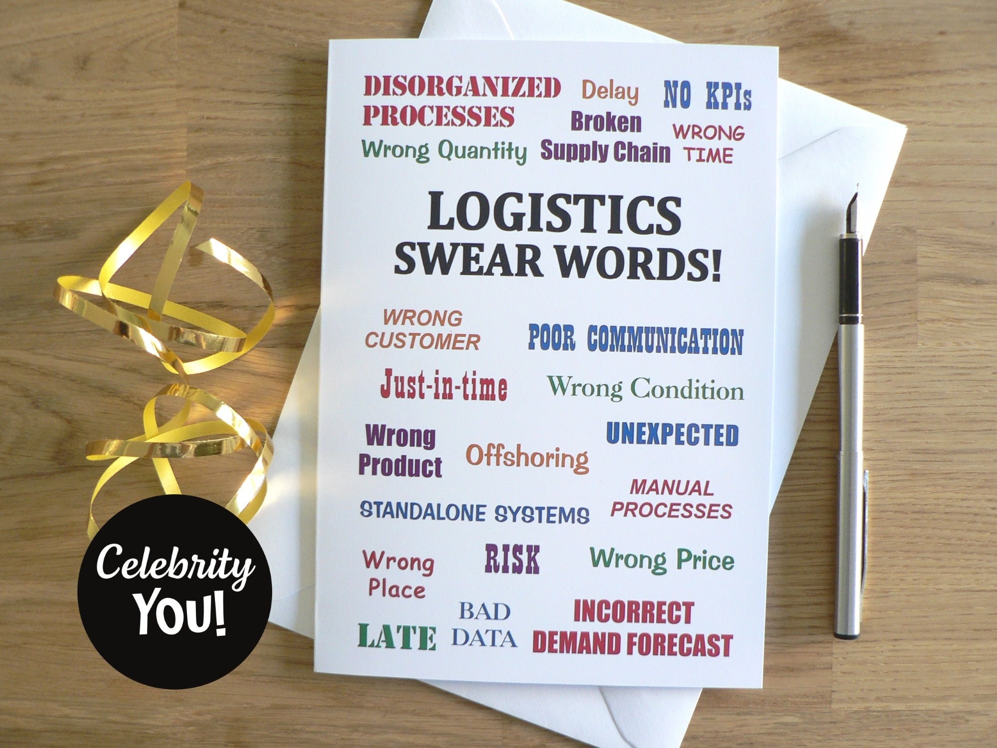 LOGISTICS Swear Words Annoyingly Funny Office Card, Logistics Manager ...