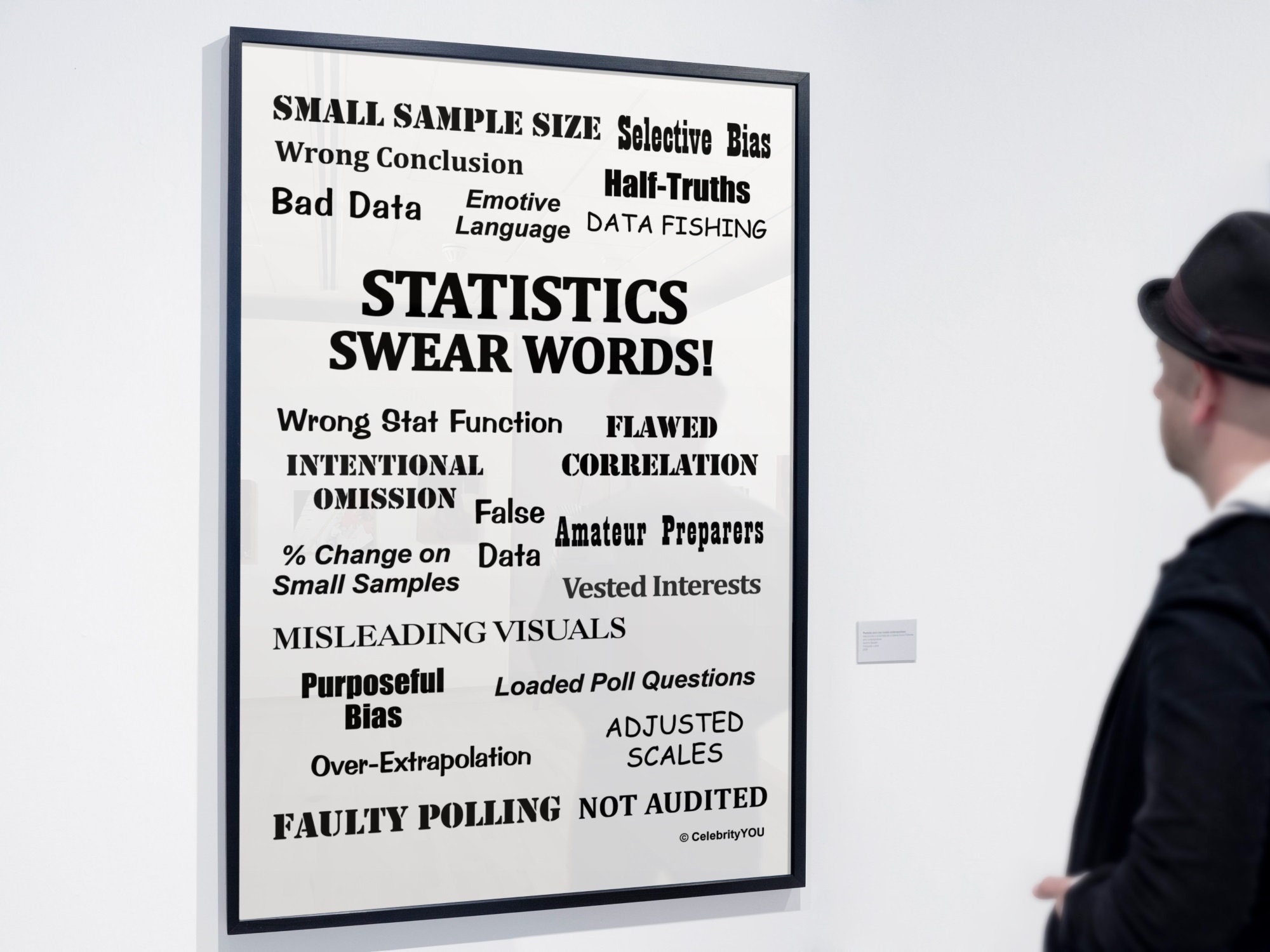 Statistics Swear Words PRINTABLE Office Decor, Funny Statistician Gift ...