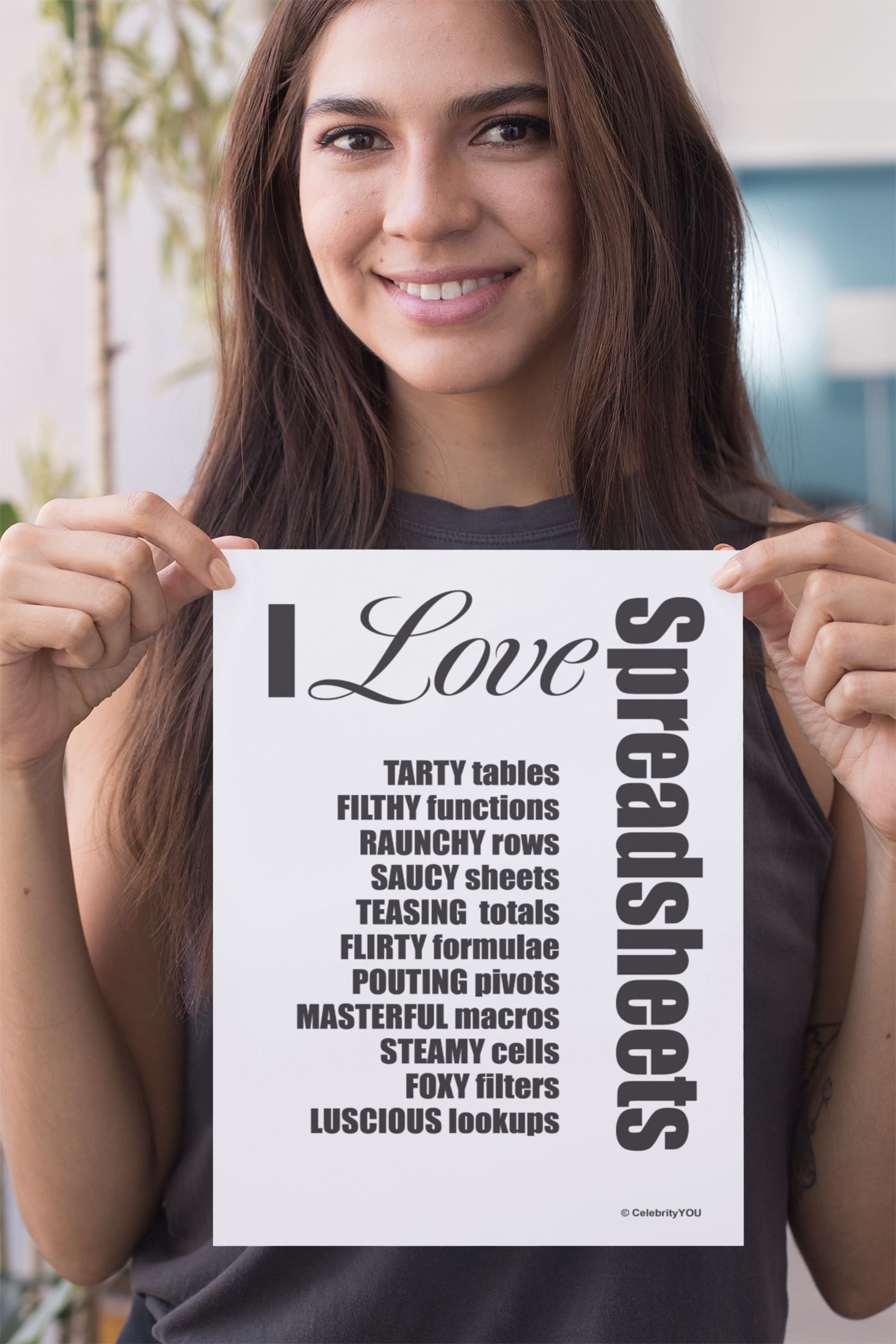 Reasons I Love Spreadsheets PRINTABLE Excel Wall Art, Funny Spreadsheet ...