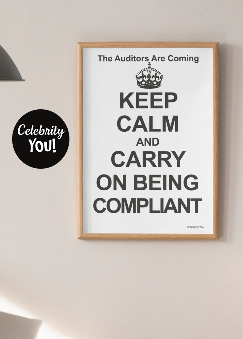 Compliance PRINTABLE Office Decor, Funny Compliance Officer Manager ...