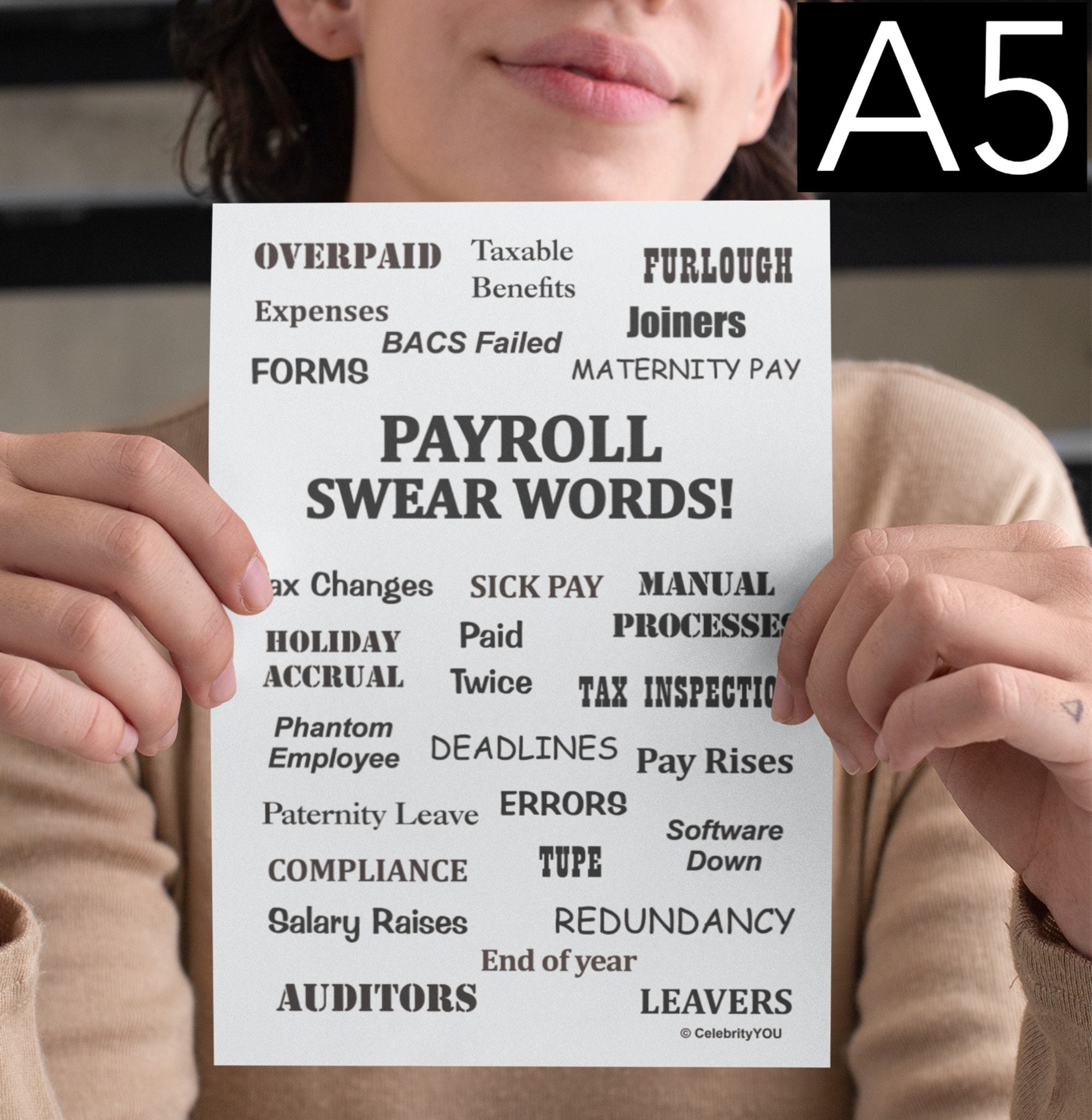 Payroll Swear Words PRINT, Home Office Decor, Funny Payroll Manager ...