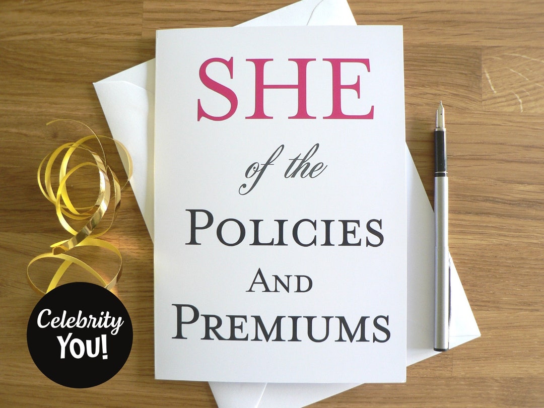 Insurance Agent Greeting Card, She of Policies Premiums, Woman ...