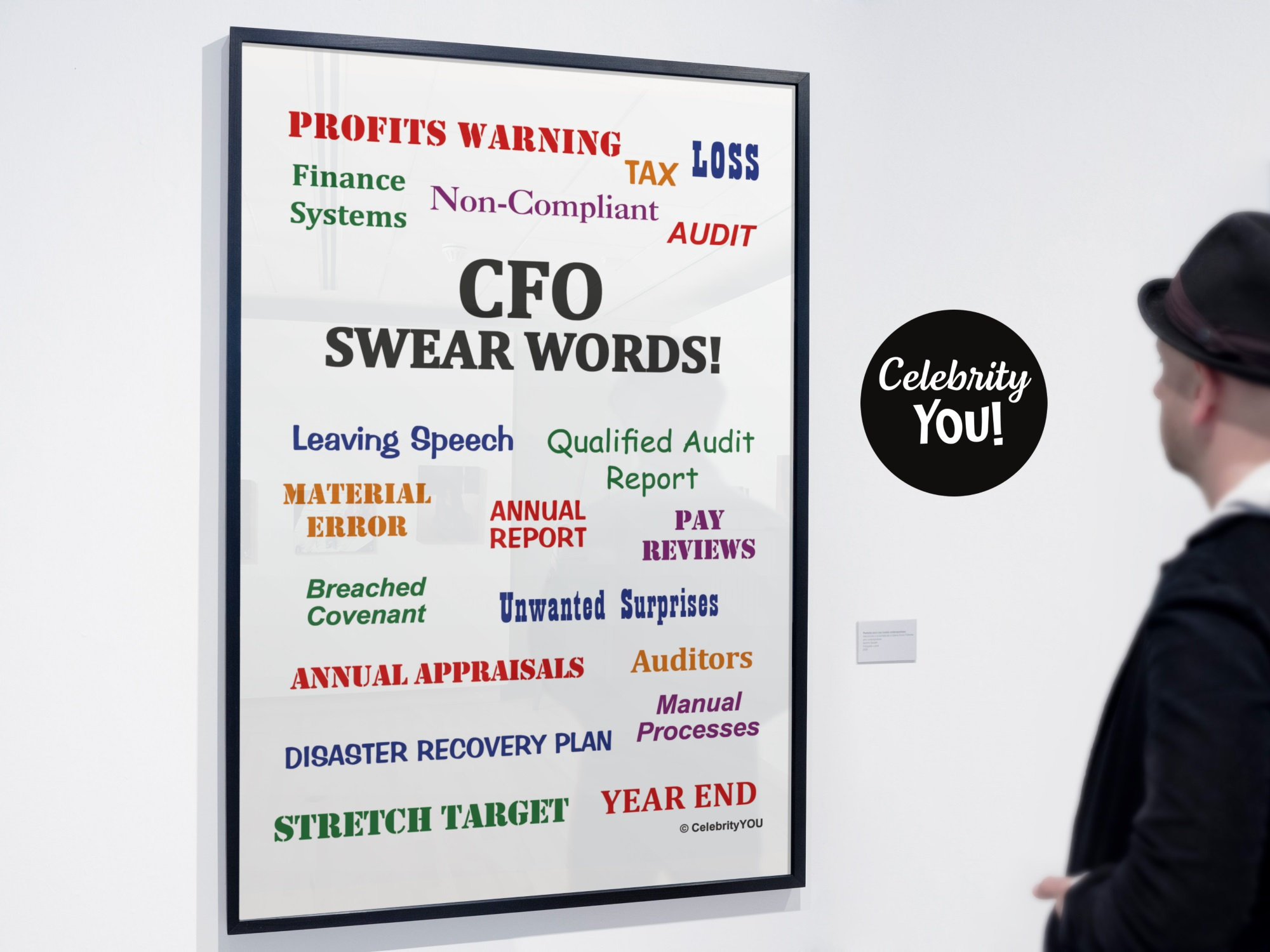 CFO Swear Words PRINTABLE Office Decor, Chief Financial Officer Gift ...