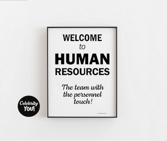 Welcome to Human Resources PRINT HR Department Office Sign | Etsy