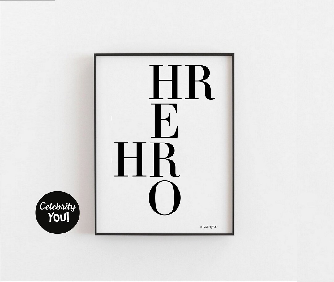 PRINTABLE HR Office Decor, Human Resources Gift, Hr Hero Inspirational ...
