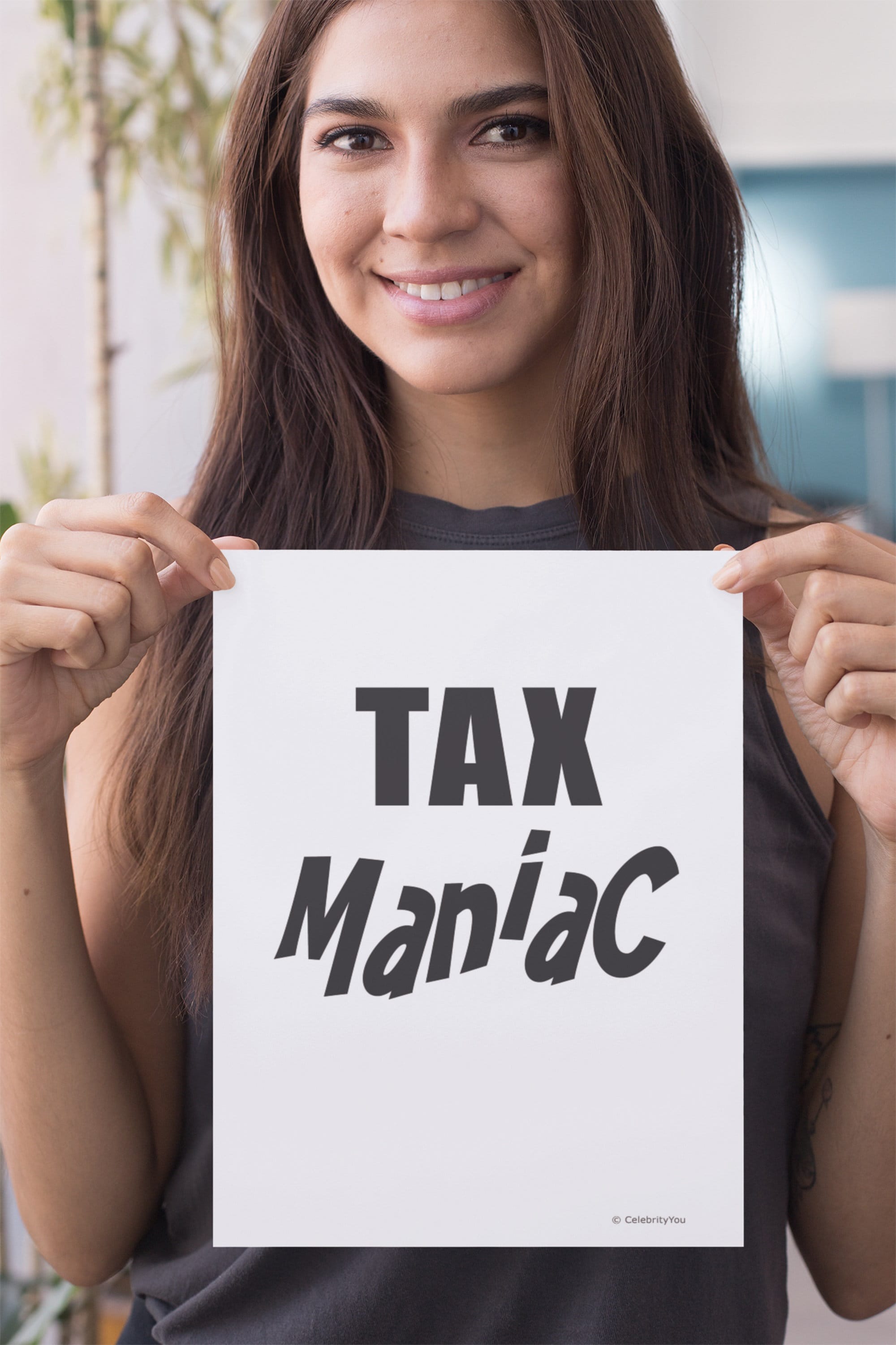 Tax Maniac Printable Poster: Funny Tax Office Decor (digital Download ...