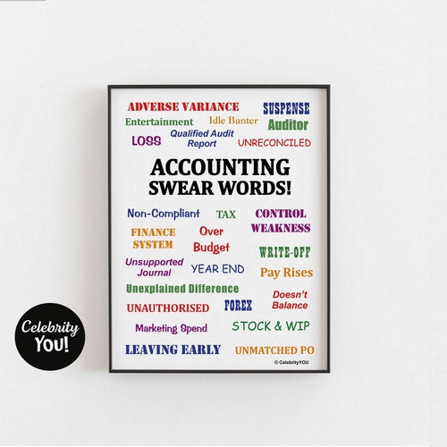 Accounts Payable Swear Words PRINTABLE Office Decor Funny - Etsy