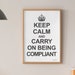 Compliance Keep Calm PRINTABLE Office Decor, Funny Compliance Officer ...