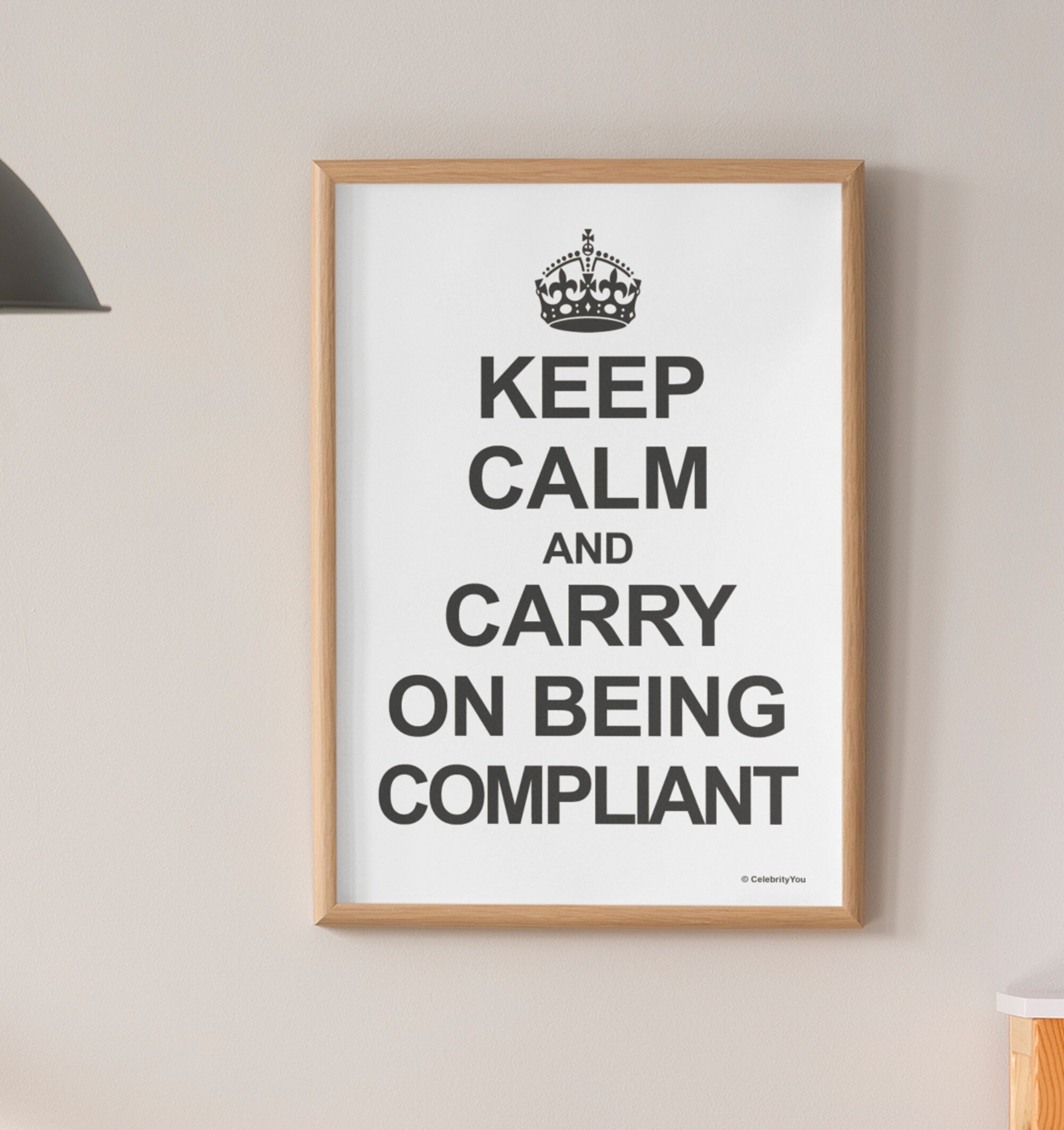 Compliance Keep Calm PRINTABLE Office Decor, Funny Compliance Officer ...
