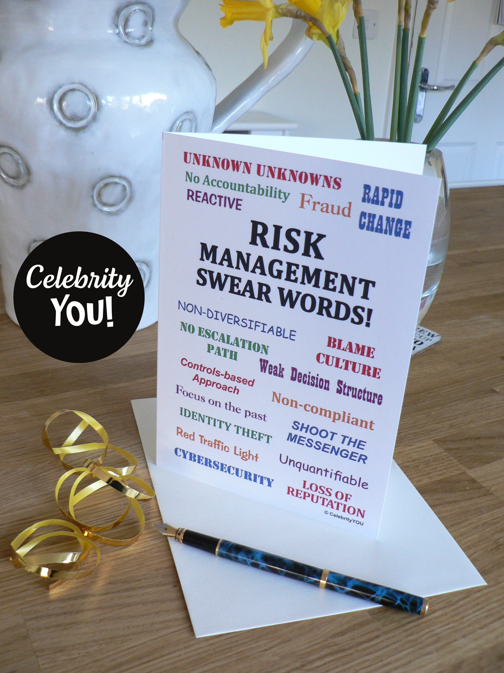 Funny Risk Management Swear Words Card: Manager Pet Hates and Peeves ...