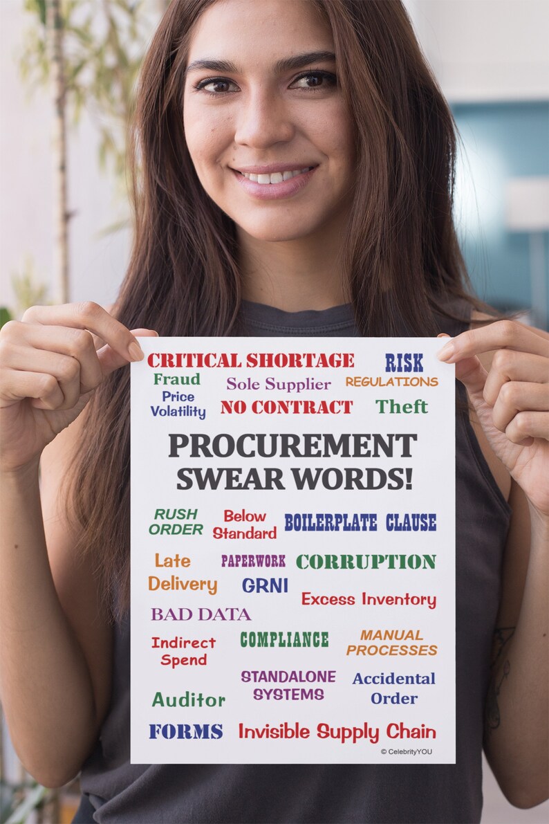 Procurement Swear Words PRINT Office Decor, Procurement Manager Gift ...