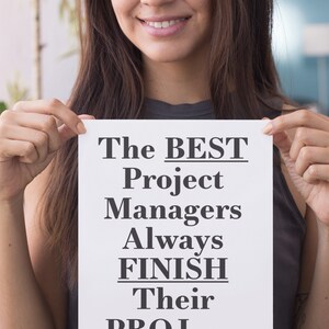 Best Project Manager PRINTABLE Project Office Sign, Motivational ...