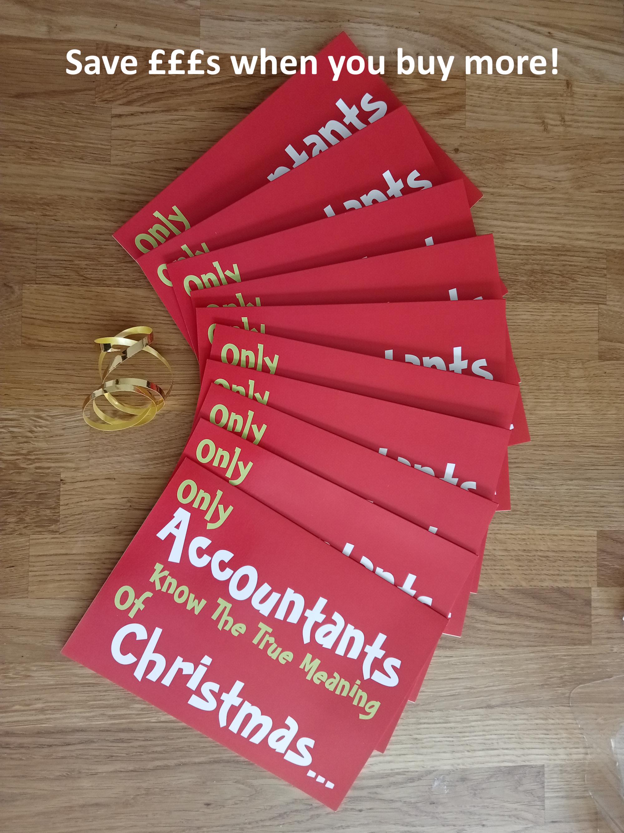 Funny Accountant Christmas Card, Only Accountants Joke Pun, Christmas ...