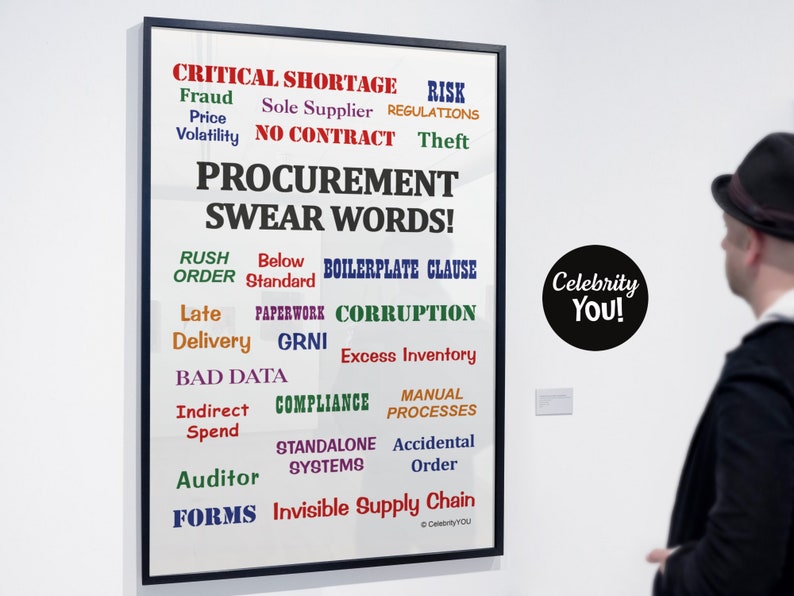 Procurement Swear Words PRINTABLE Office Decor, Funny Procurement ...