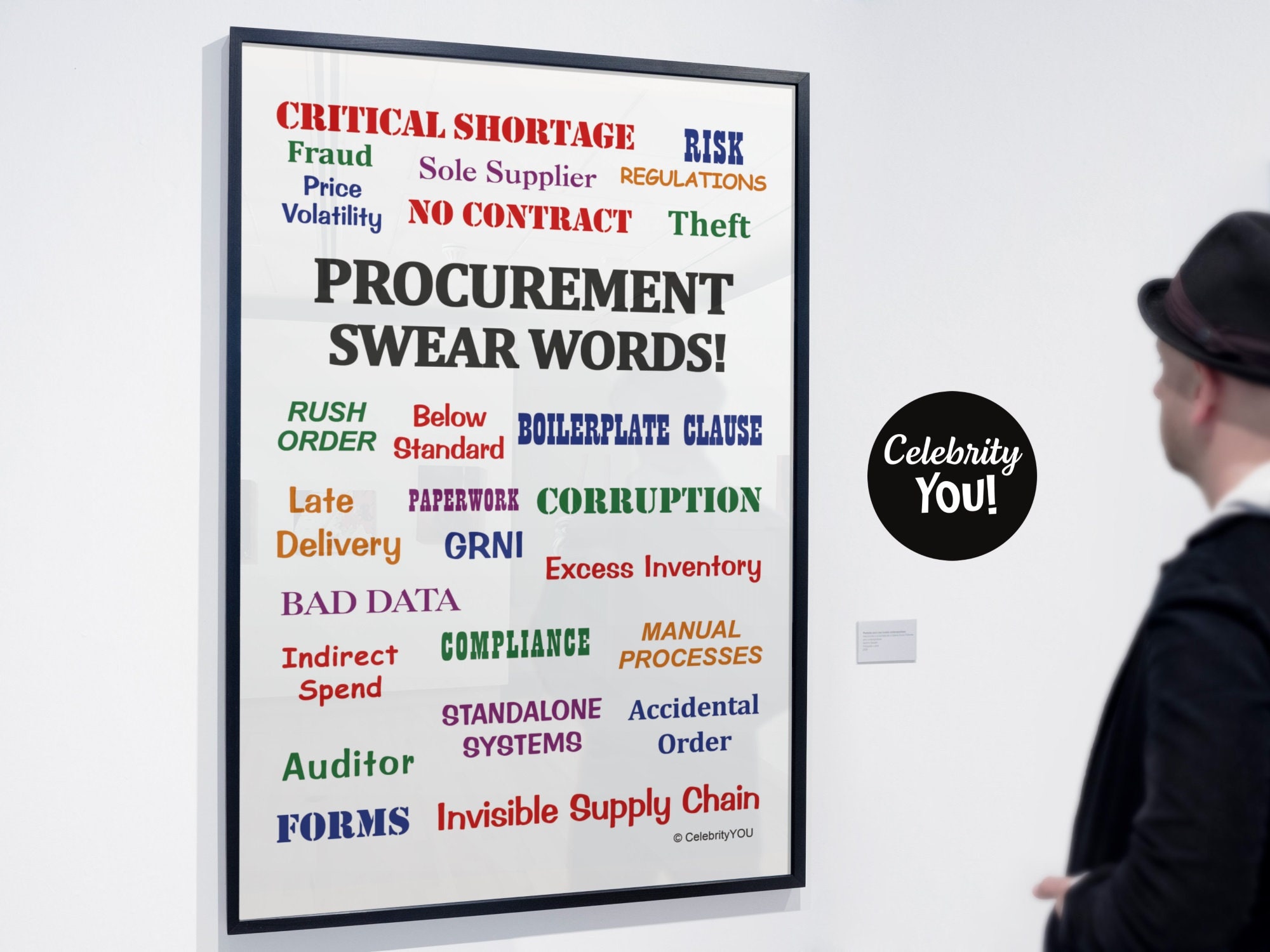 Procurement Swear Words PRINTABLE Office Decor, Funny Procurement ...