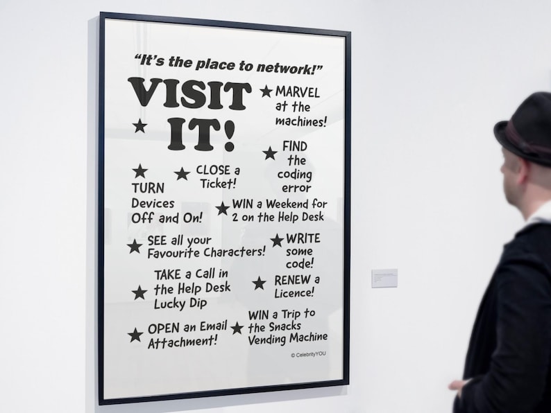 Funny Information Technology PRINTABLE Office Sign, Visit IT, Crazy Mad ...