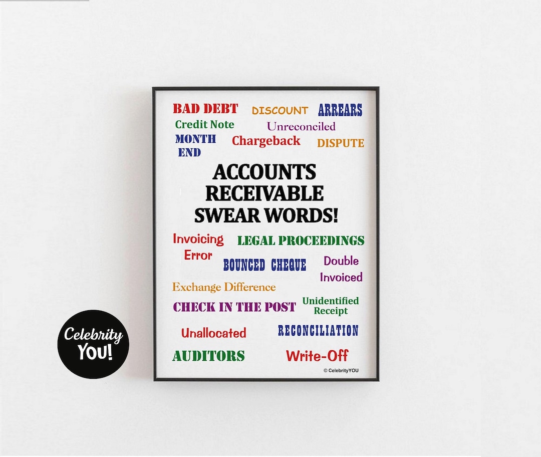 Funny Accounts Receivable Swear Words Poster: Manager Pet Peeves Office ...