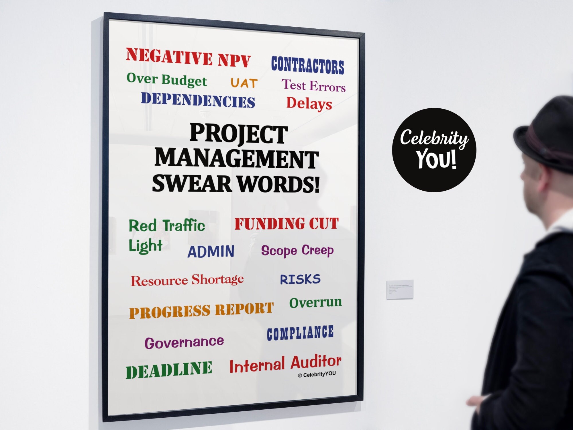 Project Management Swear Words PRINTABLE Office Decor, Colour, Funny ...