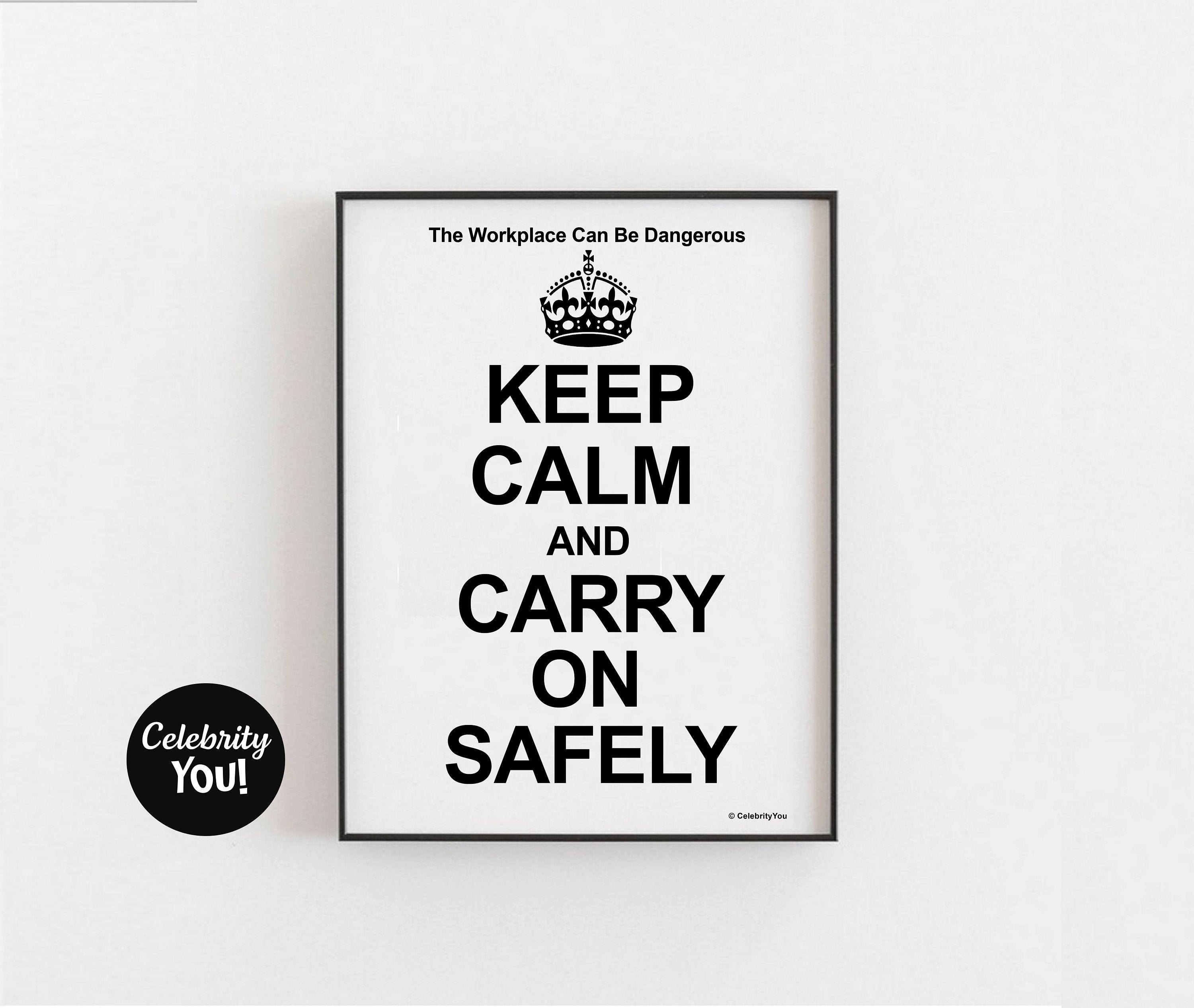 Health and Safety PRINTABLE Poster Sign, Funny Safety Manager Gift ...