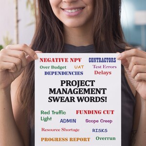 Project Management Swear Words PRINTABLE Office Decor, Colour, Funny ...