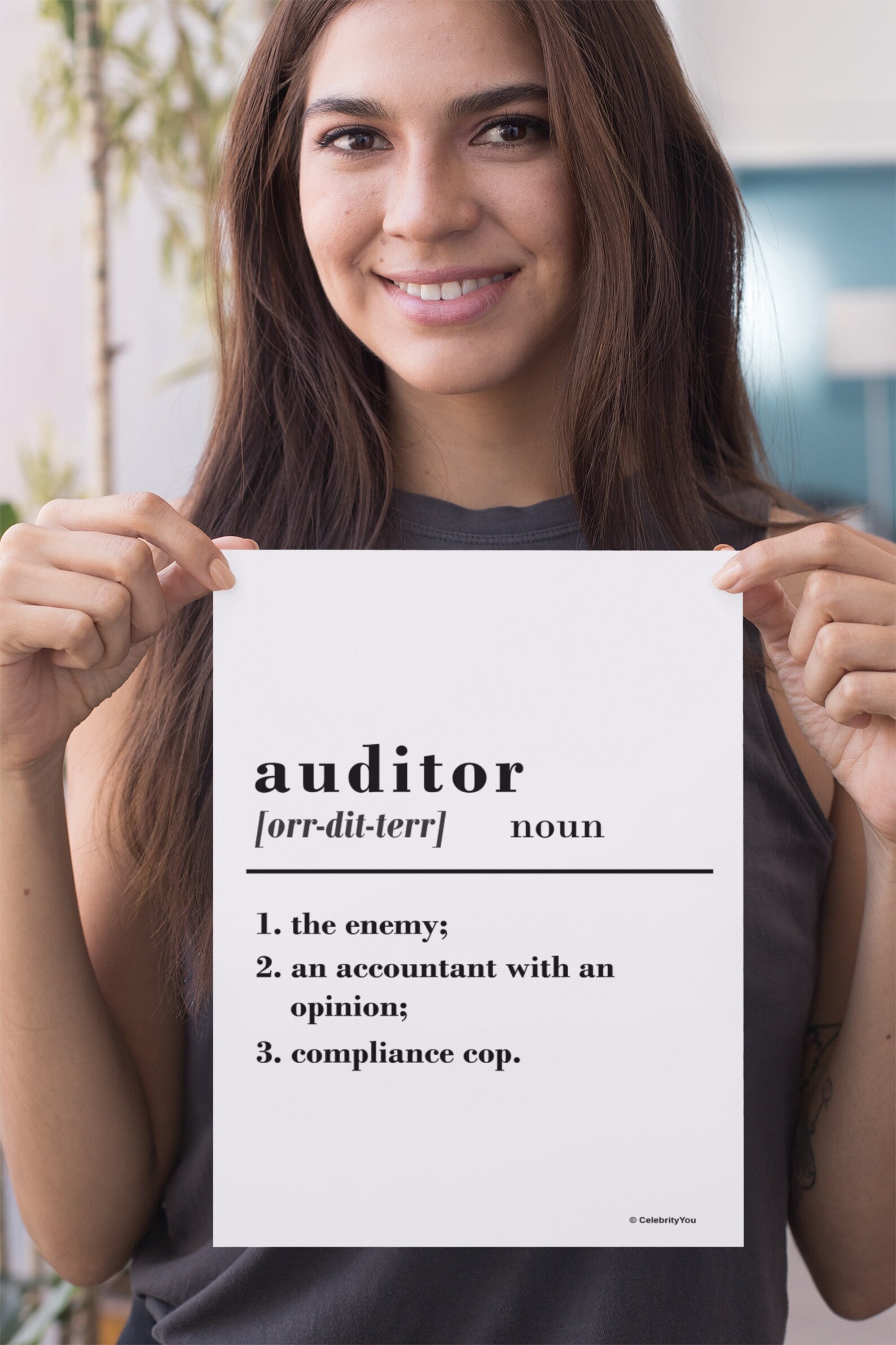 Definition of Auditor PRINT, Office SIGN, Desk Decor, Funny Auditing ...