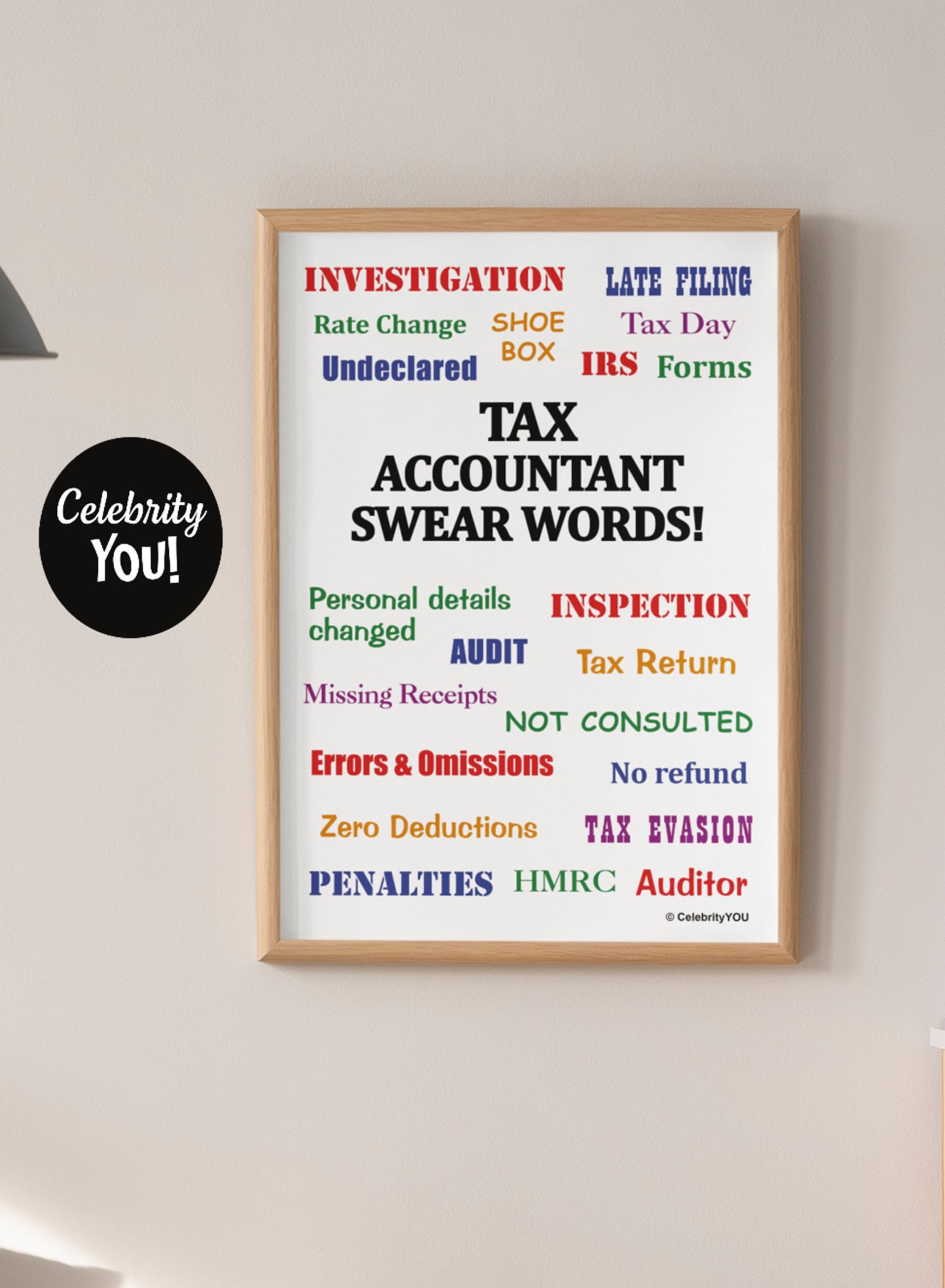 Tax Accountant Swear Words PRINTABLE Color Office Decor, Funny CPA Gift ...