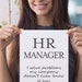 HR Manager Definition PRINTABLE Office Sign, Funny Inspirational Quote ...