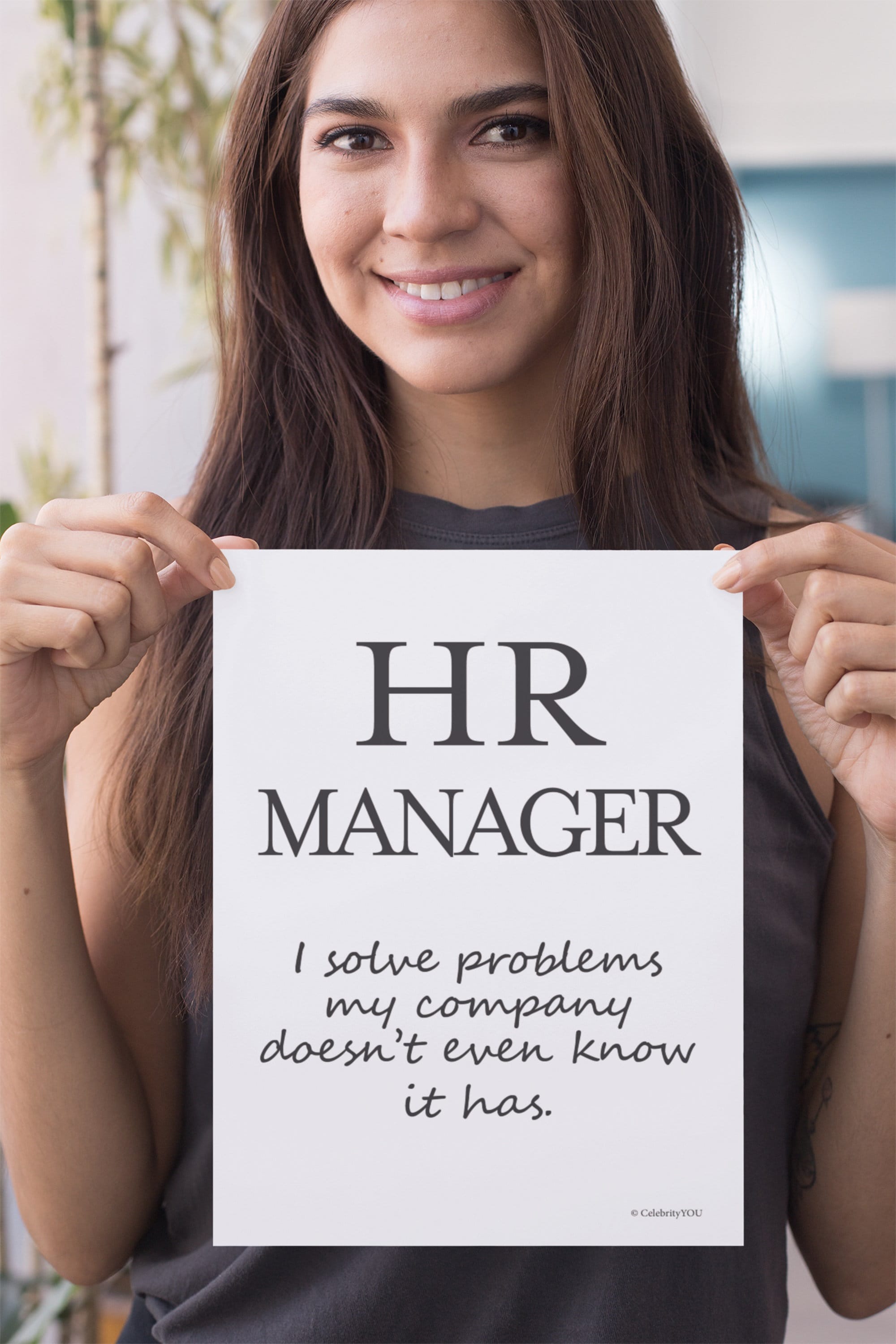 HR Manager Definition PRINTABLE Office Sign, Funny Inspirational Quote ...