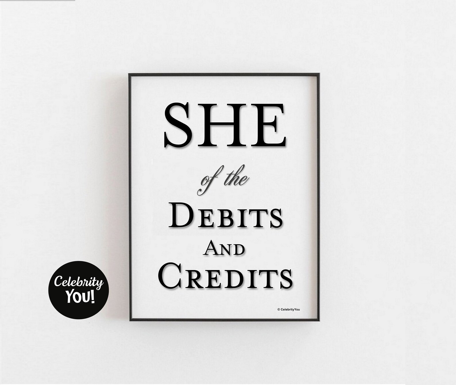 She of Debits & Credits PRINTABLE Accountant Poster - Etsy