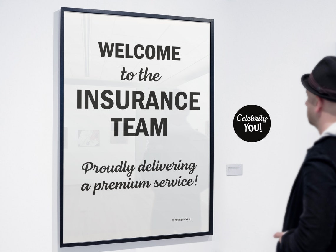 Insurance Agent Broker PRINTABLE Office Decor, Welcome to Insurance ...