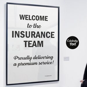 Insurance Agent Broker PRINTABLE Office Decor, Welcome to Insurance ...