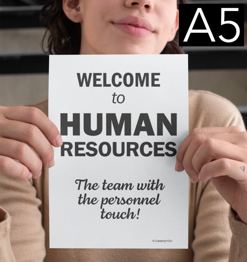 Welcome to Human Resources PRINT, HR Department Office Sign ...