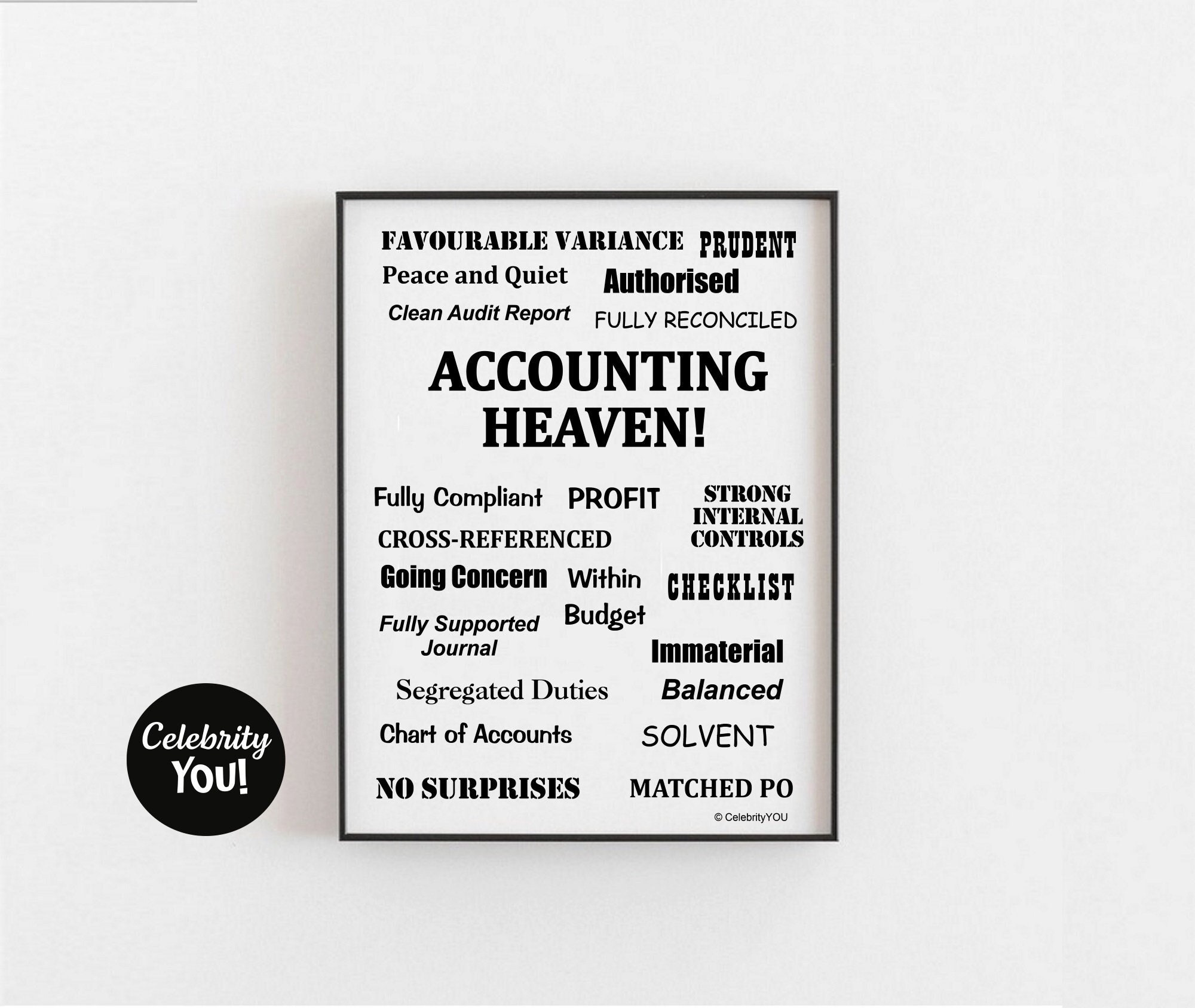 Accounting Heaven! PRINTABLE Accountant Poster Print | ACCOUNTANT Wall ...