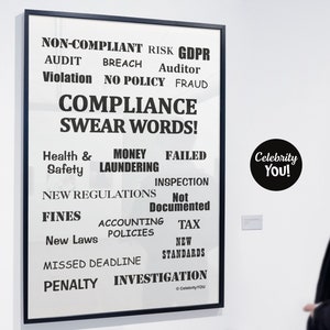 Compliance Swear Words PRINTABLE Office Decor, Funny Compliance Officer ...