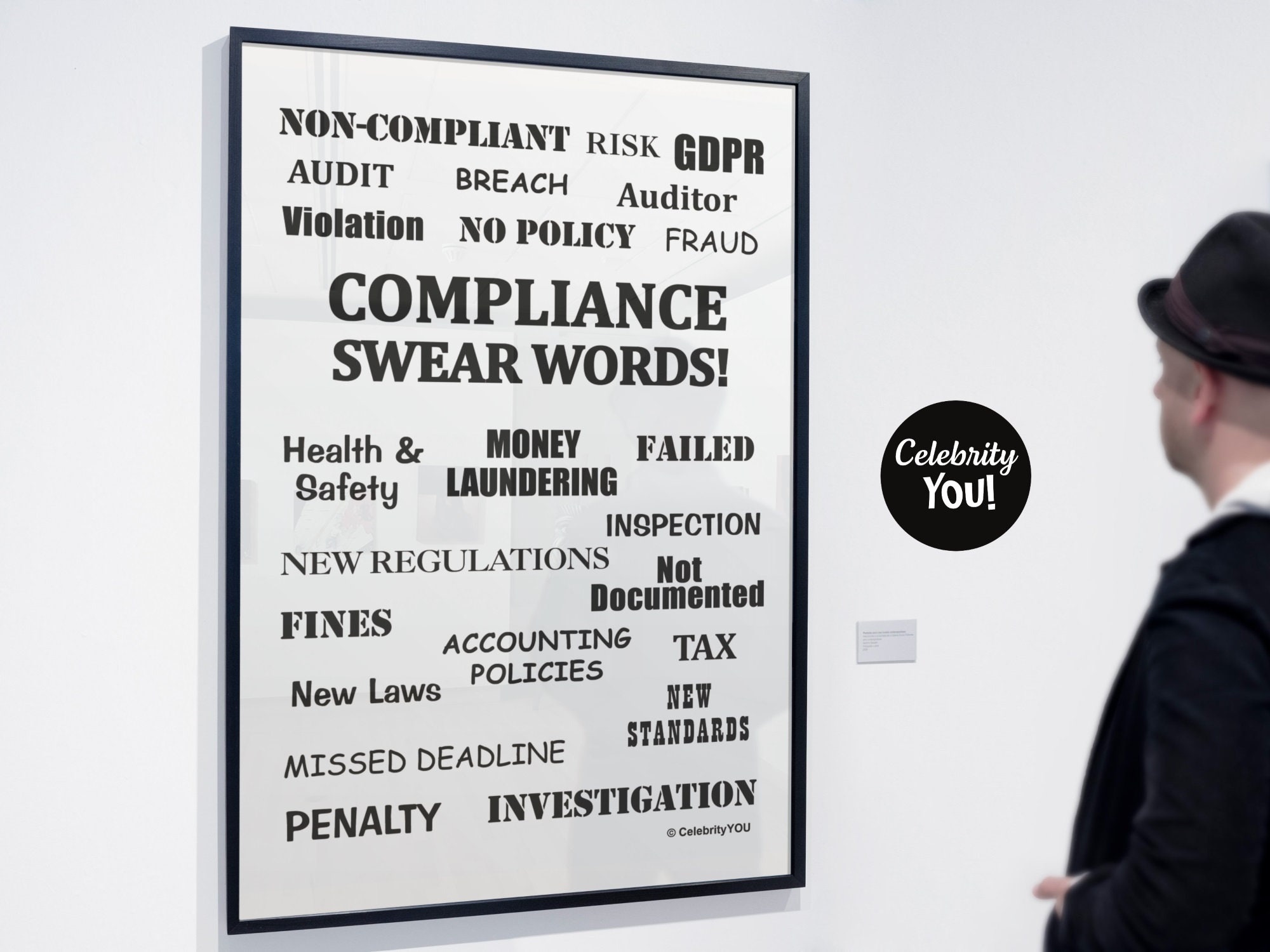 Compliance Swear Words PRINTABLE Office Decor, Funny Compliance Officer ...