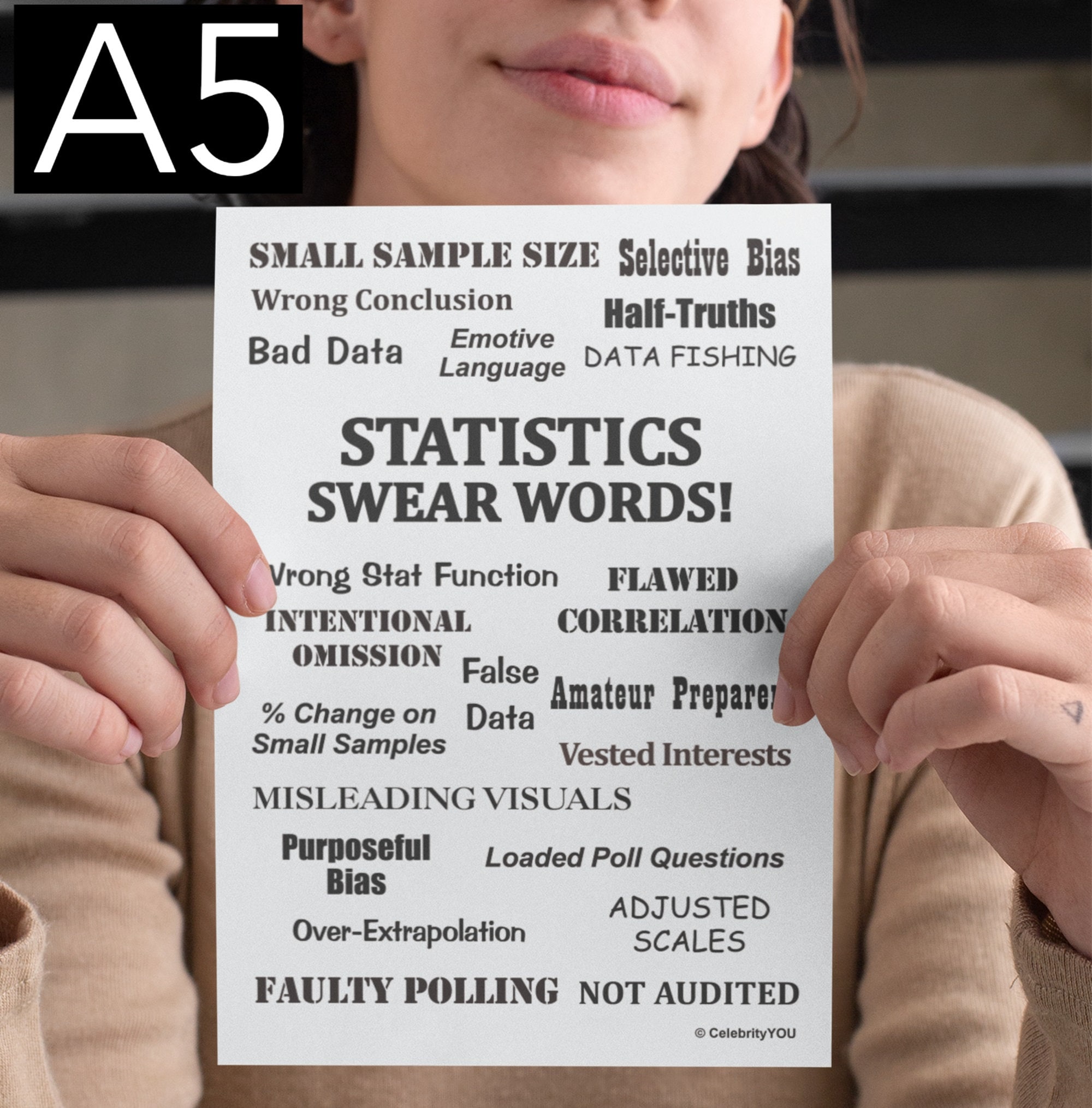 Statistics Swear Words PRINT Office Decor, Funny Statistician Gift, Pet ...