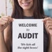 Welcome to Audit PRINTABLE Auditing Office Sign, Funny Auditor ...