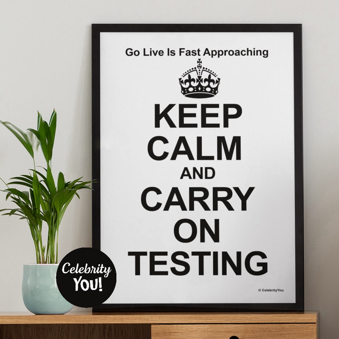 Go Live PRINTABLE Project Management Wall Art | System Testing Team ...
