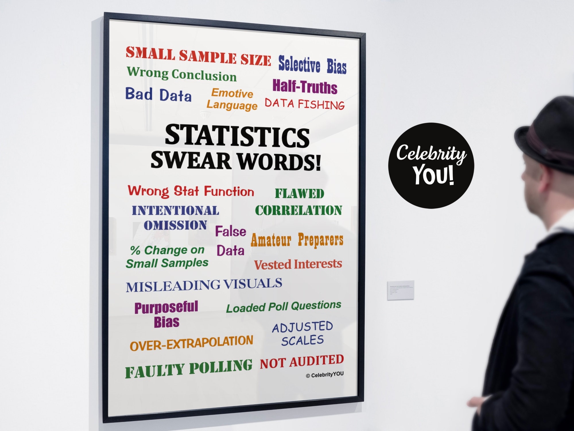 Statistics Swear Words PRINTABLE Office Decor Colour, Statistician Gift ...