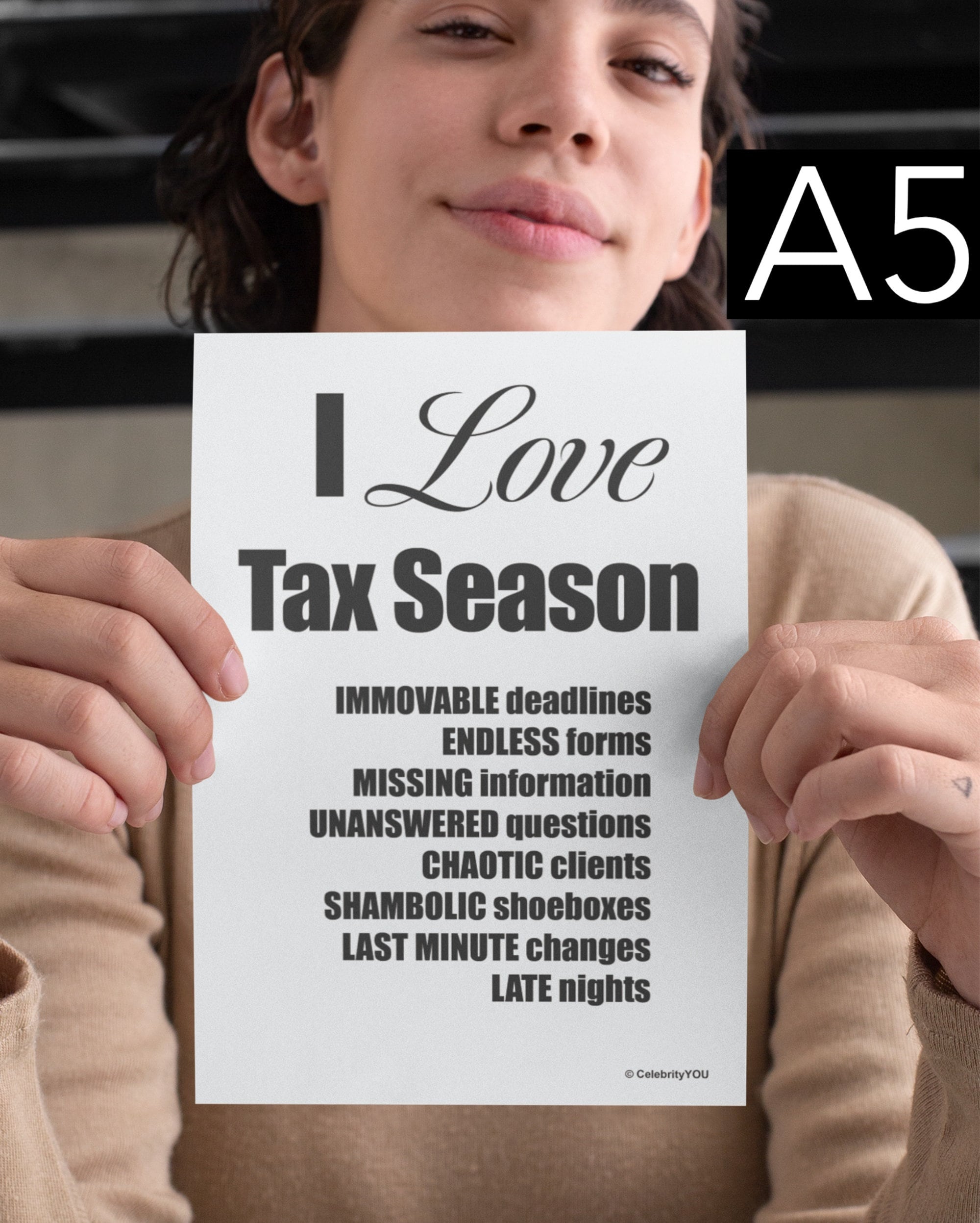 Funny Tax PRINT, Reasons I Love Tax Season Office Sign, Inspirational ...