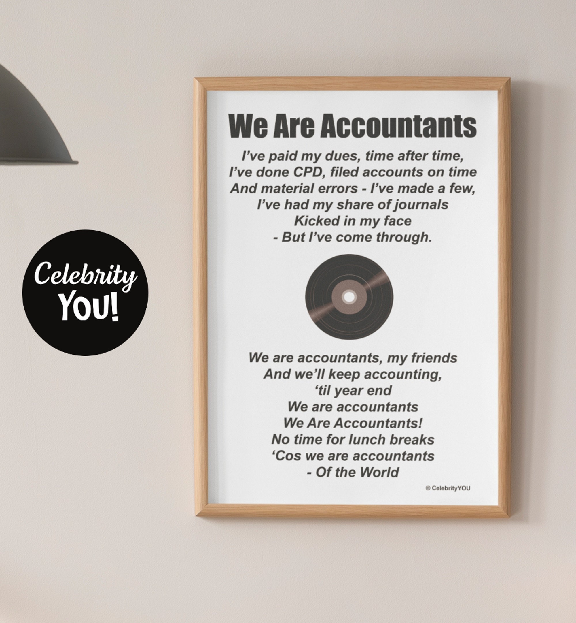 Accounting Anthem PRINT, Accountant Office Decor, Accounting Song ...