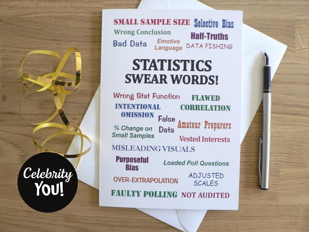 Statistics Swear Words Annoyingly Funny Card, Statistician Pet Peeves ...