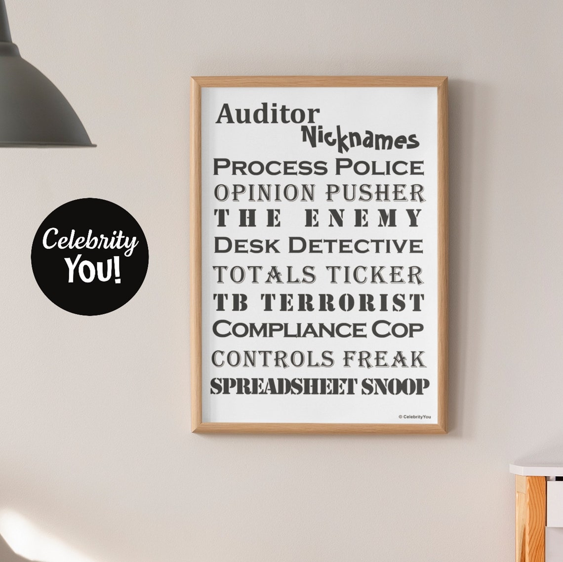 Auditor Nicknames PRINTABLE Auditing Wall Art Funny Auditor | Etsy