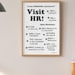 Funny Human Resources Printable Office Sign: Visit HR Personnel Poster ...