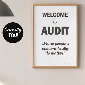 Welcome to Audit PRINTABLE Auditing Office Sign Funny Auditor - Etsy