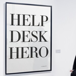 Help Desk Hero PRINTABLE Tech Support Office Sign, IT Techie Worker ...