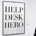 Help Desk Hero PRINTABLE Tech Support Office Sign, IT Techie Worker ...
