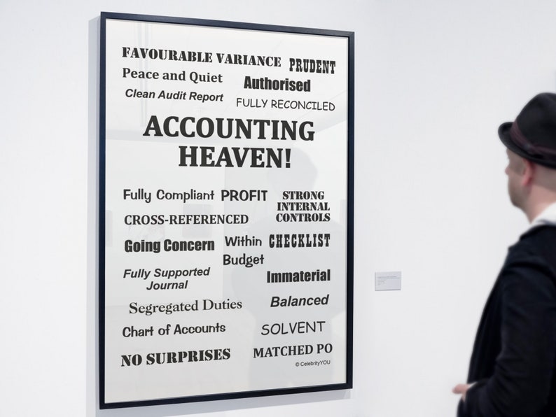 Accounting Heaven! PRINTABLE Accountant Poster Print | ACCOUNTANT Wall ...