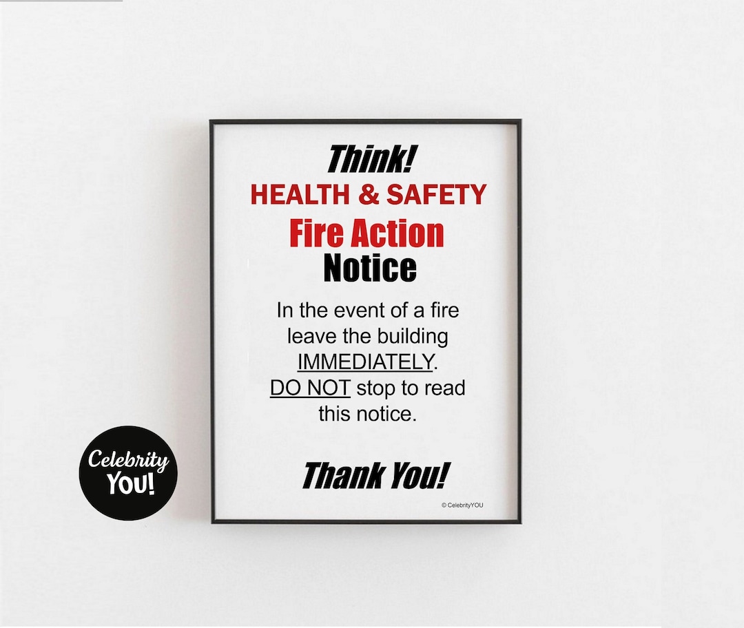 Think Health & Safety PRINTABLE Office Decor, Whacky Crazy Funny Joke ...