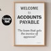 Welcome to Accounts Payable PRINTABLE Home Office Sign, Funny Accounts ...